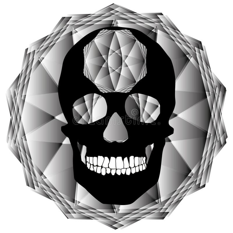 Human Skull Geometry and Design Stock Illustration - Illustration of ...