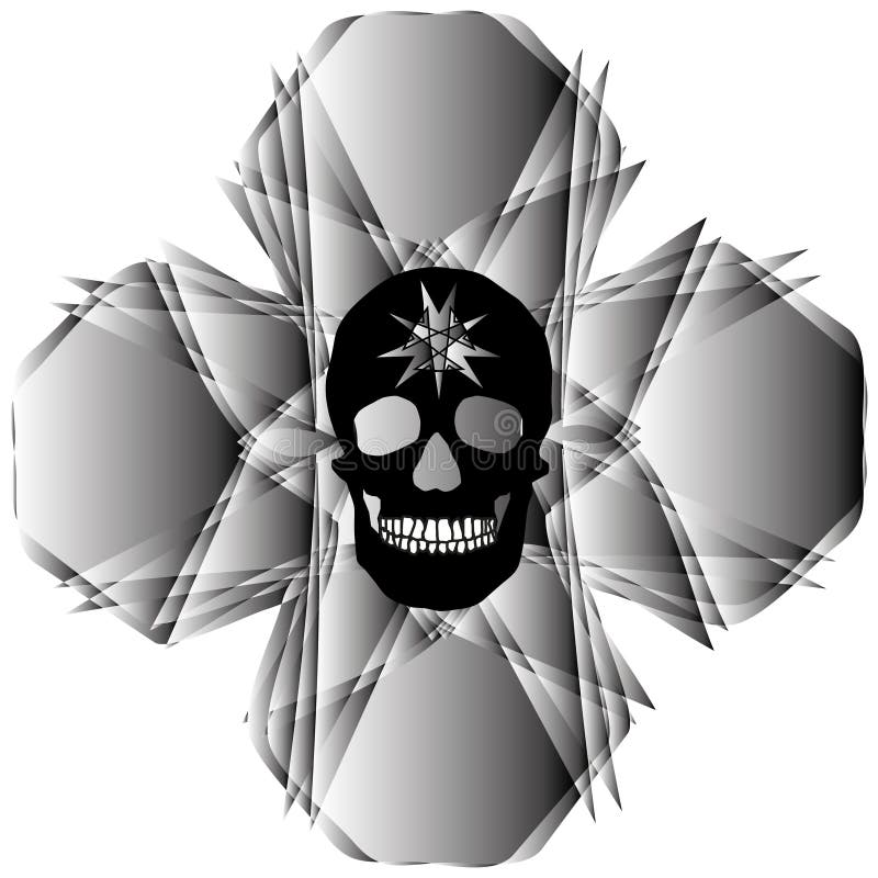 Human Skull Geometry and Design Stock Illustration - Illustration of ...