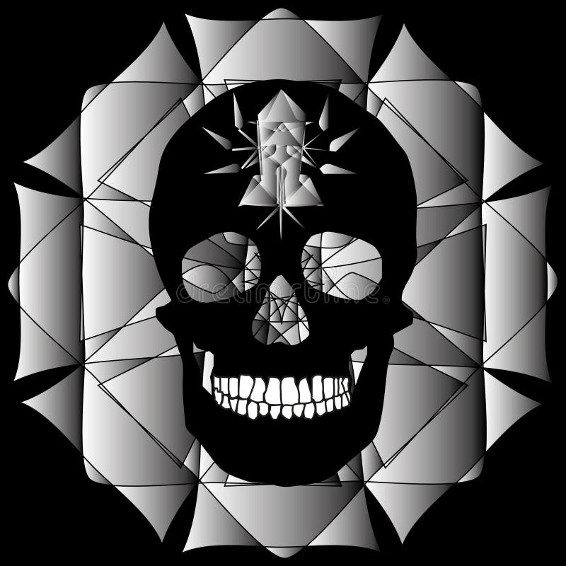 Human Skull Geometry and Design Stock Illustration - Illustration of ...