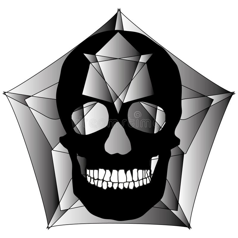 Human Skull Geometry and Design Stock Illustration - Illustration of ...