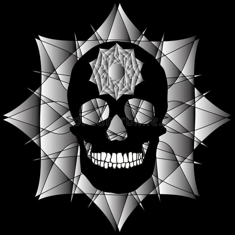 Human Skull Geometry and Design Stock Illustration - Illustration of ...