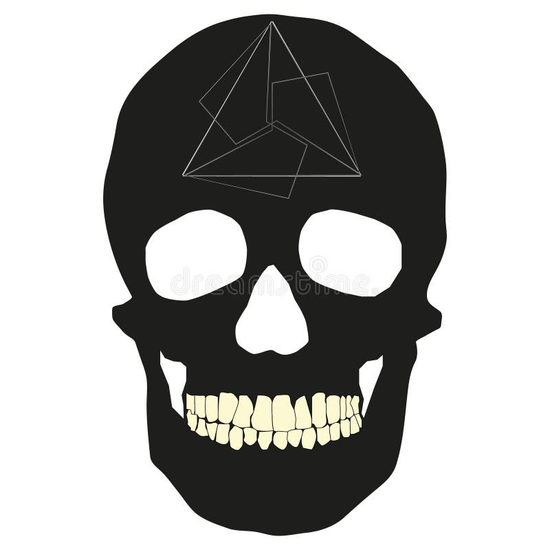 Human Skull Geometry and Design Stock Illustration - Illustration of ...