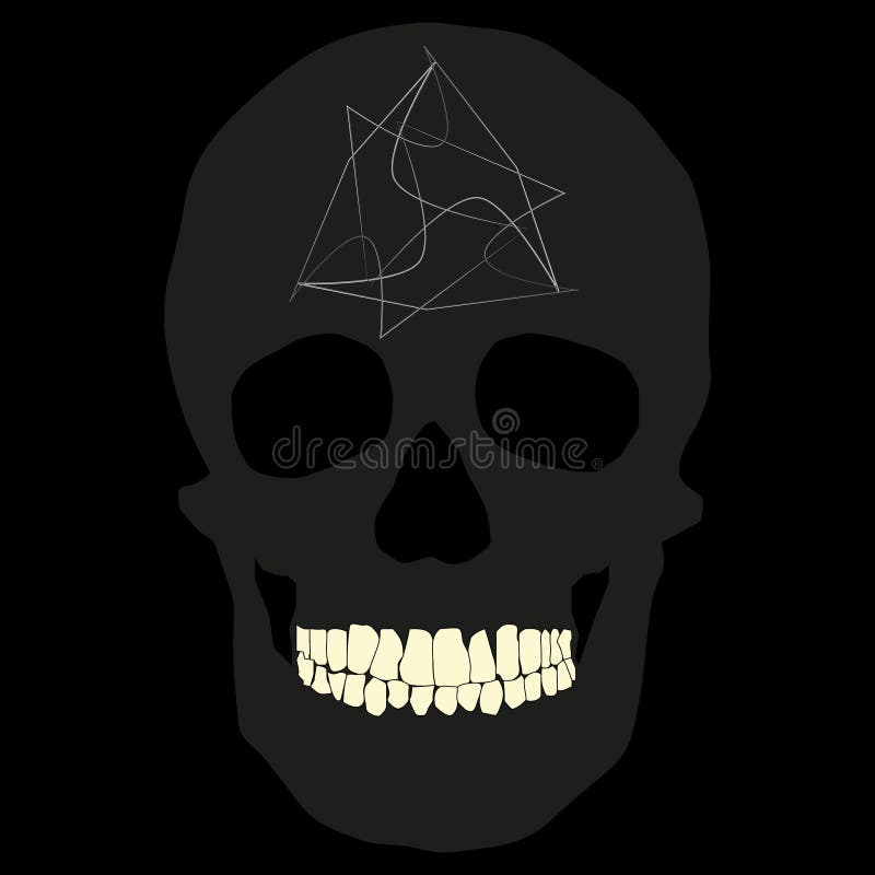 Human Skull Geometry and Design Stock Illustration - Illustration of ...