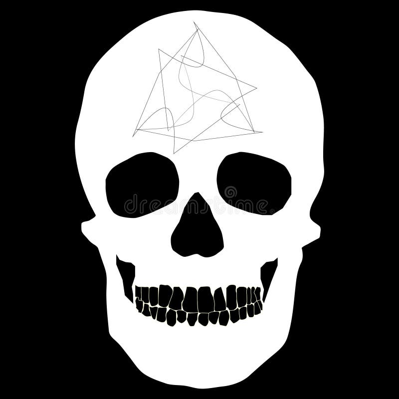 Human Skull Geometry and Design Stock Illustration - Illustration of ...