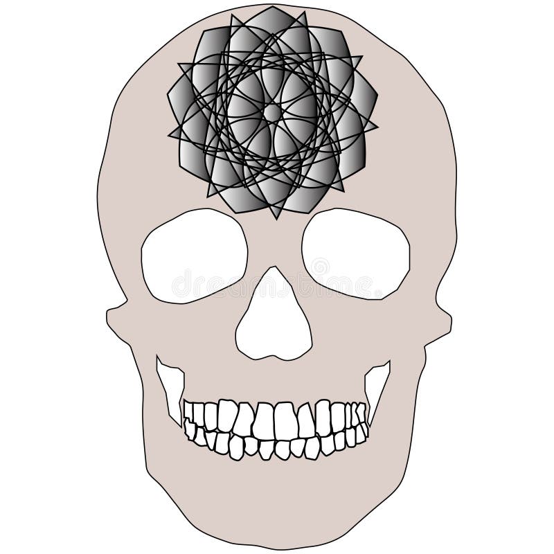 Human Skull Geometry and Design Stock Illustration - Illustration of ...