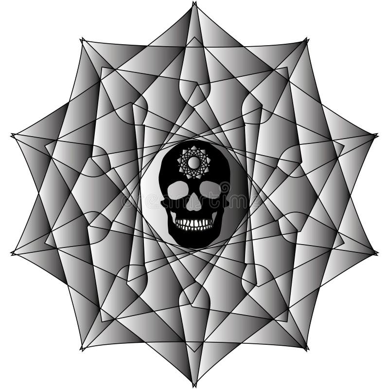 Human Skull Geometry and Design Stock Illustration - Illustration of ...