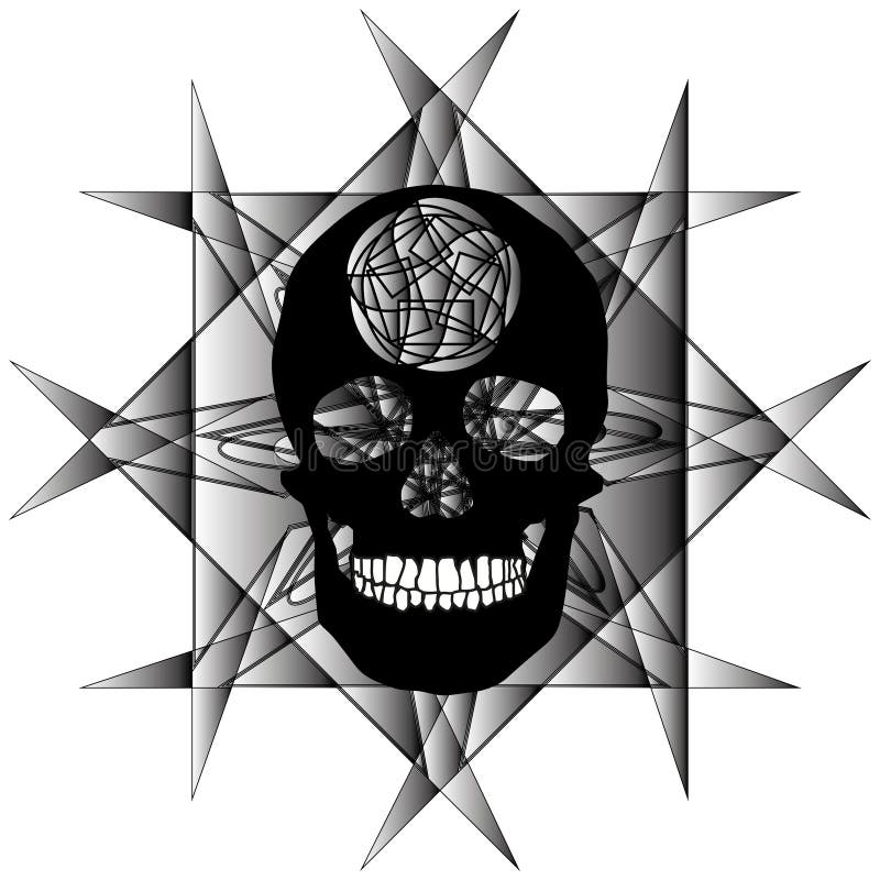 Human Skull Geometry and Design Stock Illustration - Illustration of ...