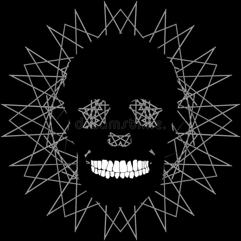 Human Skull Geometry and Design Stock Illustration - Illustration of ...