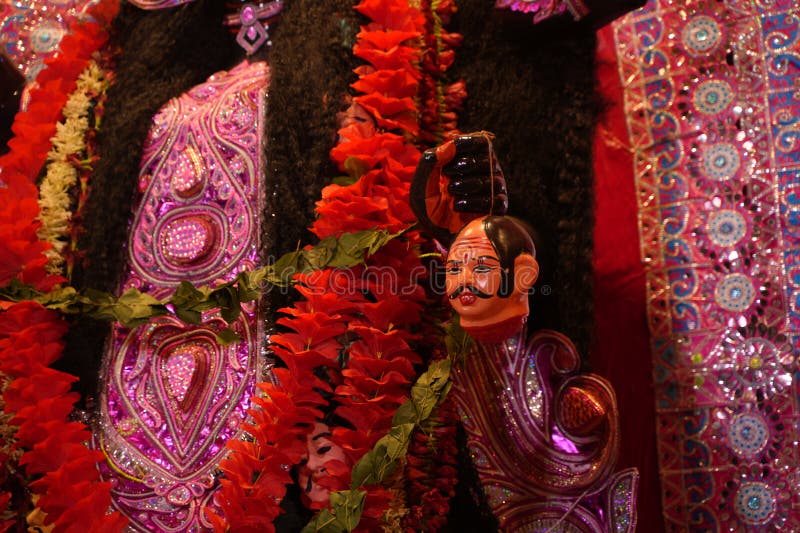 A Human Skull in the Hands of the Hindu Goddess Kali Stock Photo ...