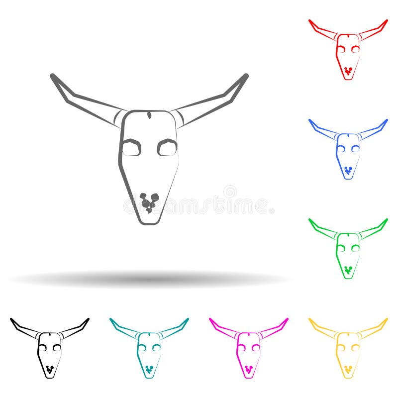 Human Skull Multi Color Set Icon. Simple Thin Line, Outline Vector of ... Human Skull Multi Color Set Icon. Simple Thin Line, Outline Vector of ...