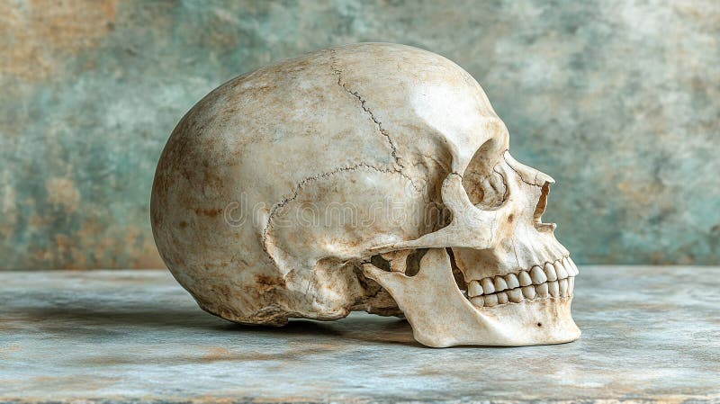 Human Skull Profile stock image. Image of view, color - 370699427