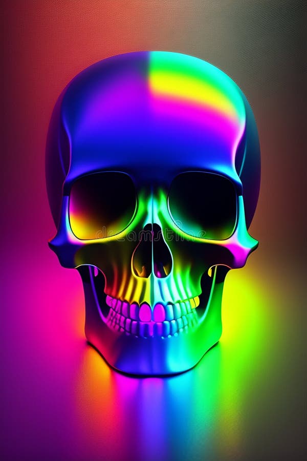 Human Skull Red Flame and Wallpaper. Ai Generated. Stock Illustration ...