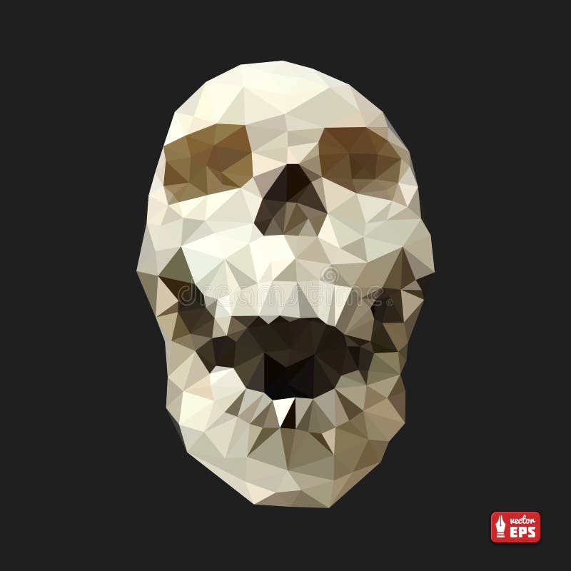 Human Skull in a Triangular Style. Stock Vector - Illustration of skull ...