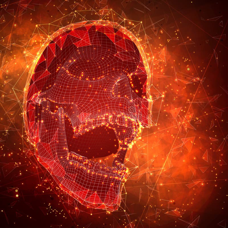 Human Skull. Vector Concept Stock Vector - Illustration of layout, head ...