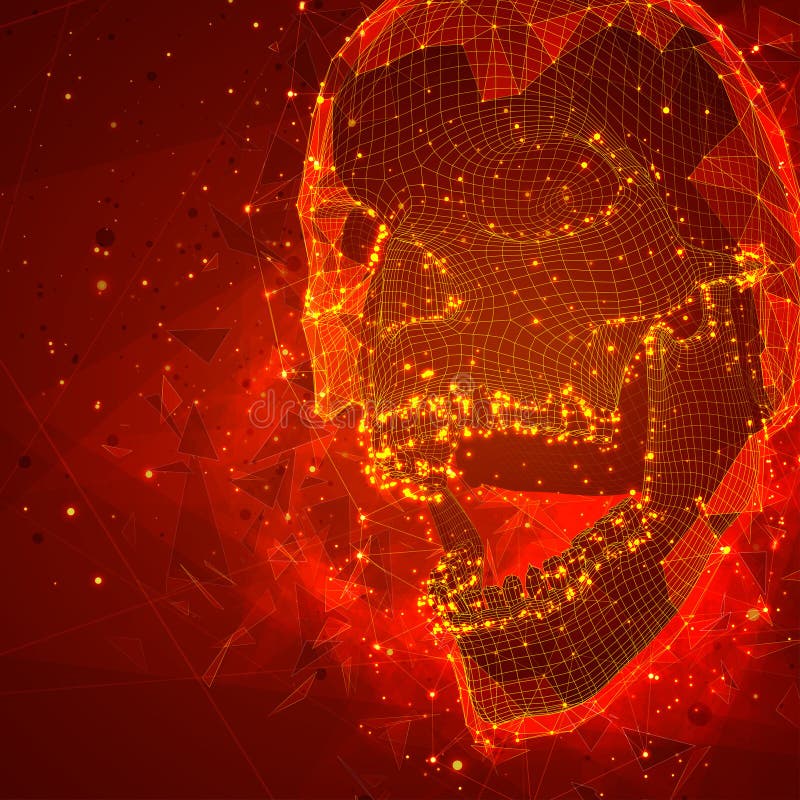 Human Skull. Vector Concept Stock Vector - Illustration of creation ...