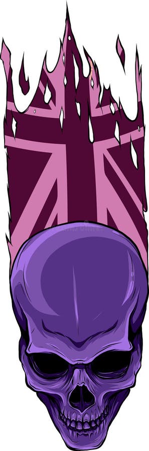 Colored Draw of Human Skull Vector Illustration Design Stock Vector ...