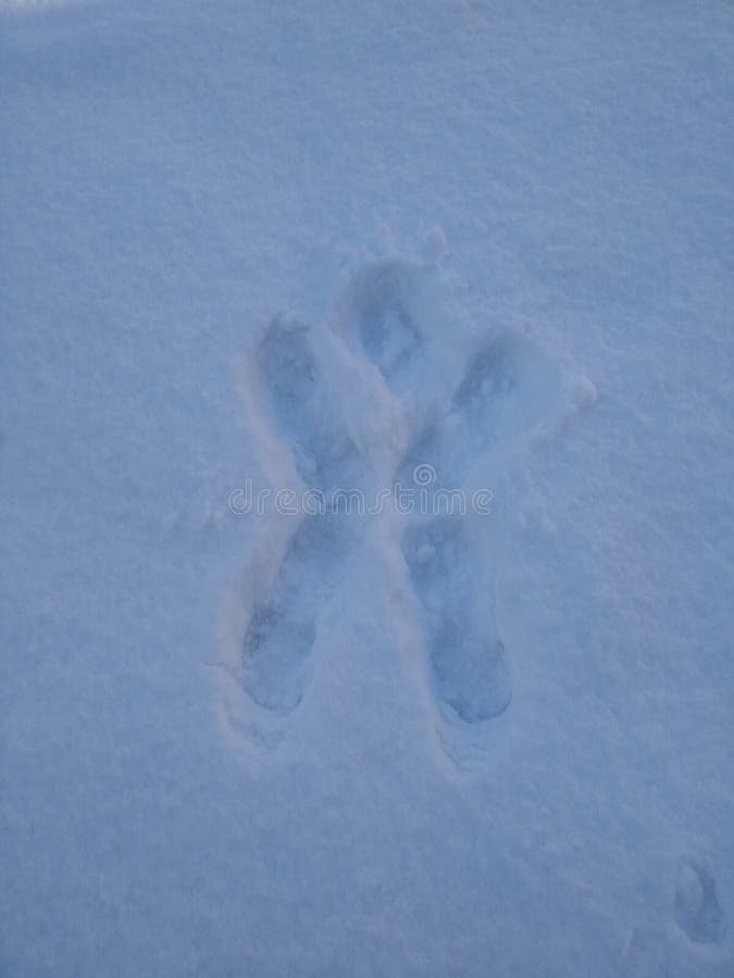 Human Snow Human is Made by Feet Stock Image - Image of frost, foot ...