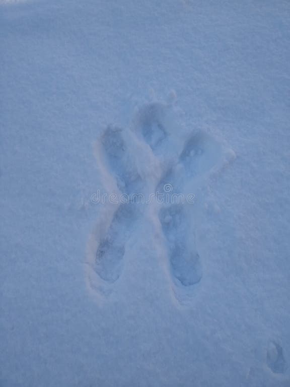 Human Snow Human is Made by Feet Stock Image - Image of frost, foot ...