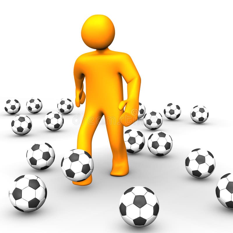 Human Soccer Ball 3D stock illustration. Illustration of macro - 11724611