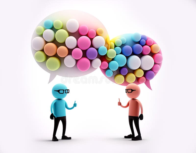 Human Speech Bubbles on White Stock Illustration - Illustration of ...