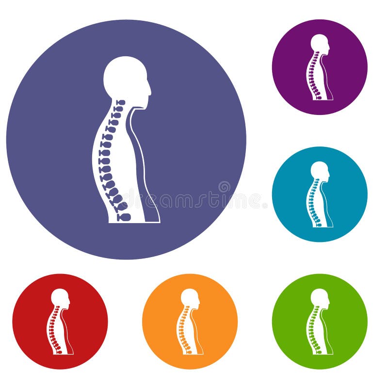 Human Spine Icon, Outline Style Stock Vector - Illustration of black ...