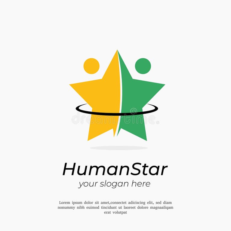 Human Star Creative Logo Design. People Star Logo Stock Vector ...