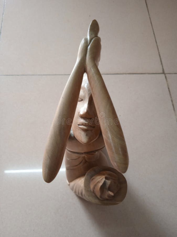 Human statue made of wood stock image. Image of human - 235004705