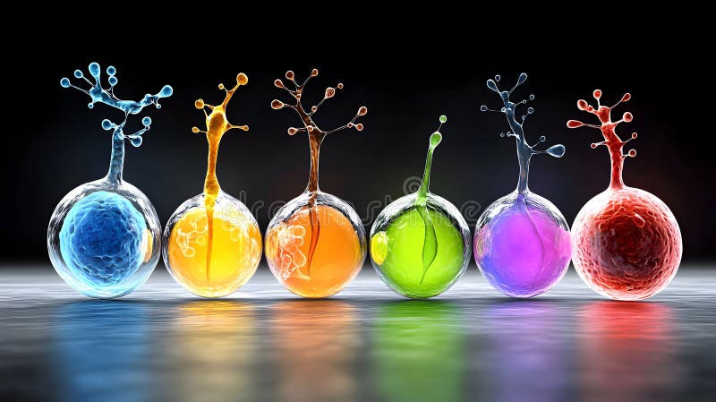 Human Stem Cell Differentiation Visualization Stock Illustration ...