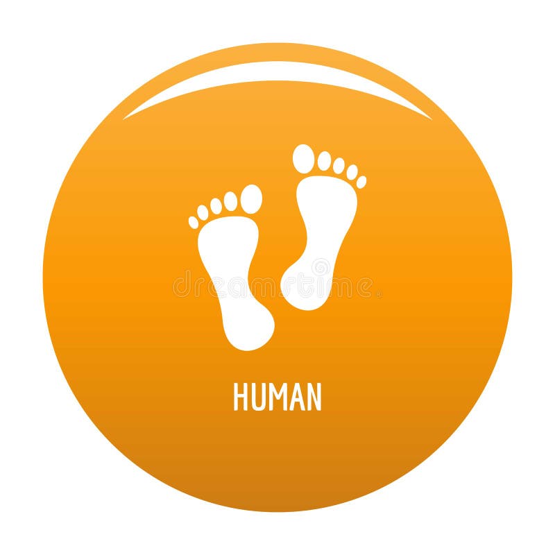 Human step icon orange stock illustration. Illustration of medical ...