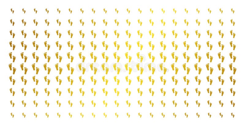 Human Steps Gold Halftone Effect Stock Vector - Illustration of array ...