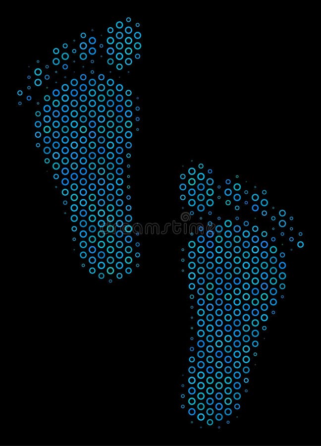 Human Steps Mosaic Icon of Halftone Circles Stock Vector - Illustration ...