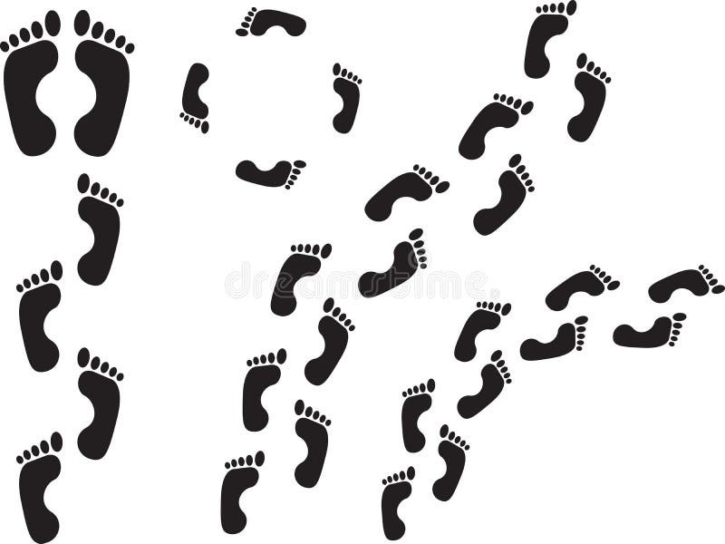 Approaching footsteps stock vector. Illustration of clipart - 31225610