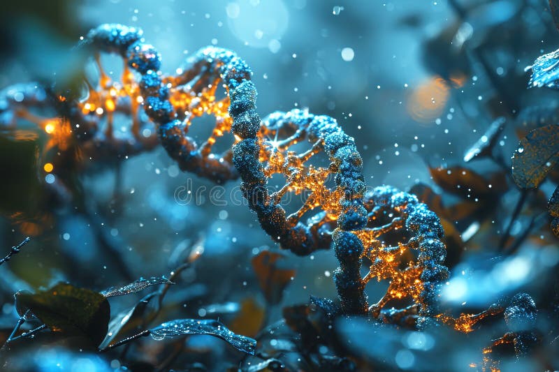 Human Structure of DNA, Researches of Chromosomes. AI Generated. Stock ...