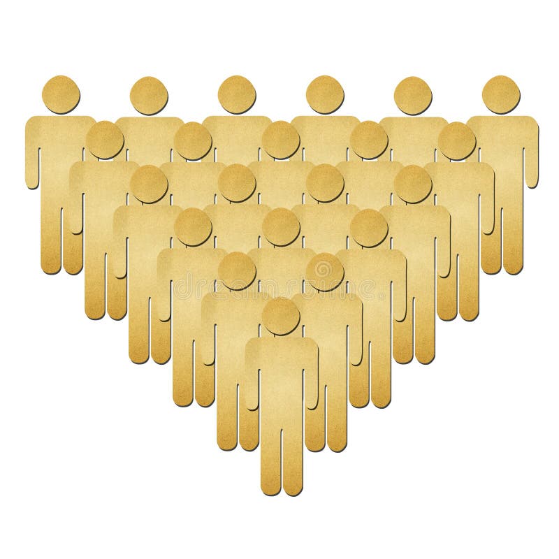 Human Symbol Paper Art Isolated on White Stock Illustration ...