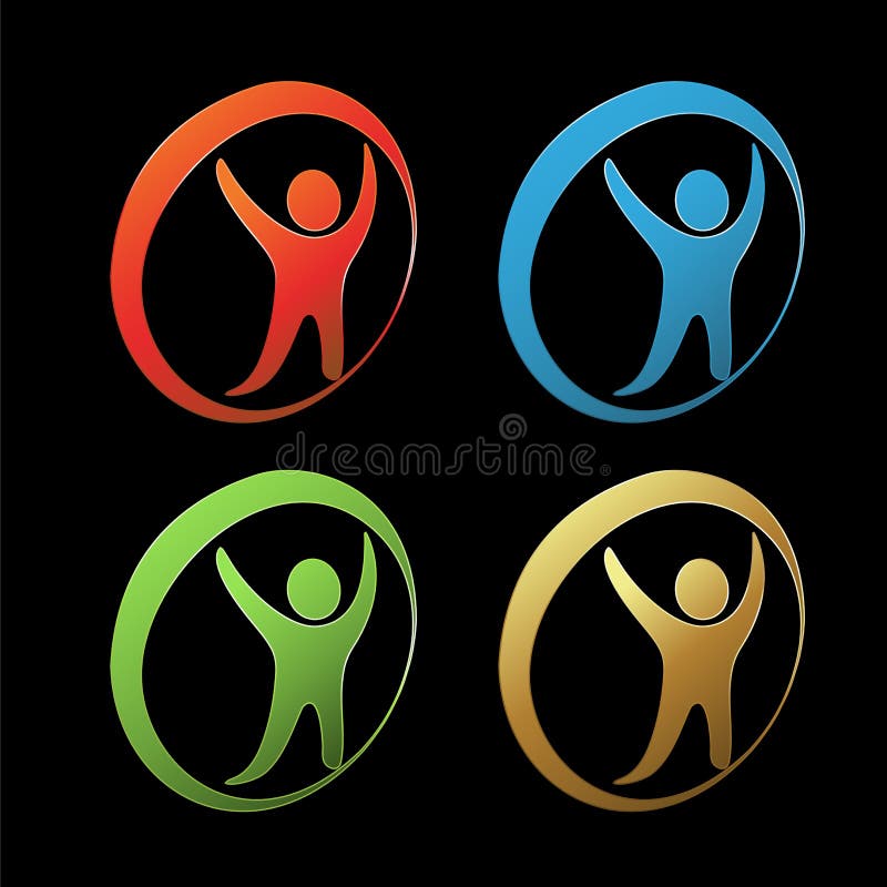 Human symbols stock vector. Illustration of design, circle - 22745070