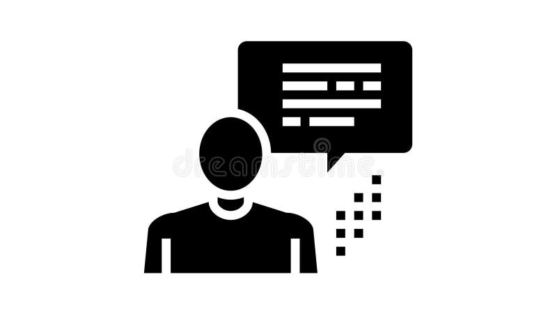 Human Talking Color Icon Animation Stock Footage - Video of core ...