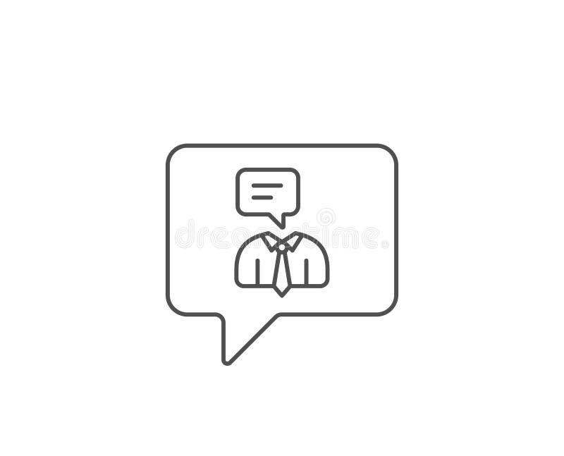 Human Talking Line Icon. Conversation Sign. Stock Vector - Illustration ...