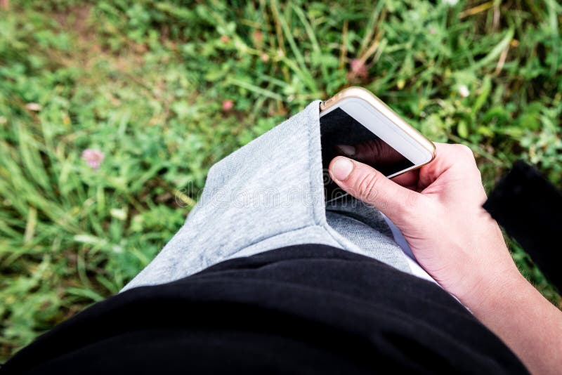 Human Talking on the Phone Close Up Stock Image - Image of display ...