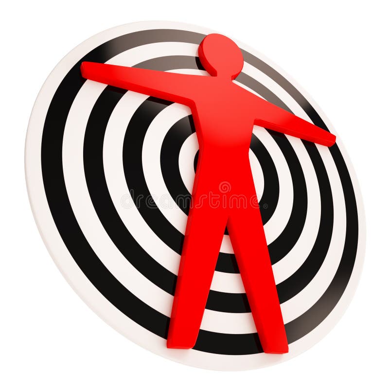 Human Target Shows Object As Man Stock Illustration - Illustration of ...