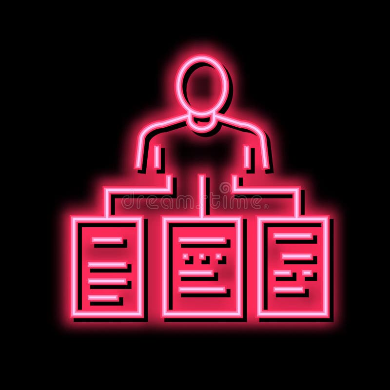 Human with Tasks Plan Color Icon Vector Illustration Stock Vector ...