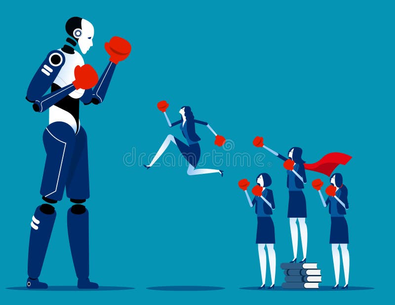 Artificial Intelligence Fight Human Stock Illustrations – 385 ...