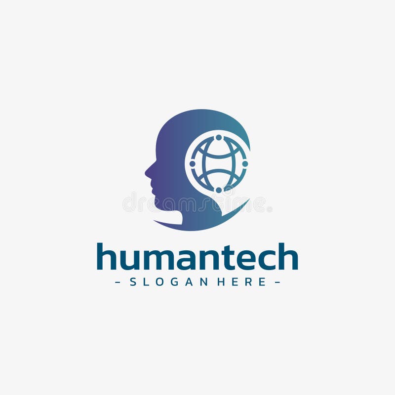 Human Tech Logo Design Vector Stock Vector - Illustration of digital ...