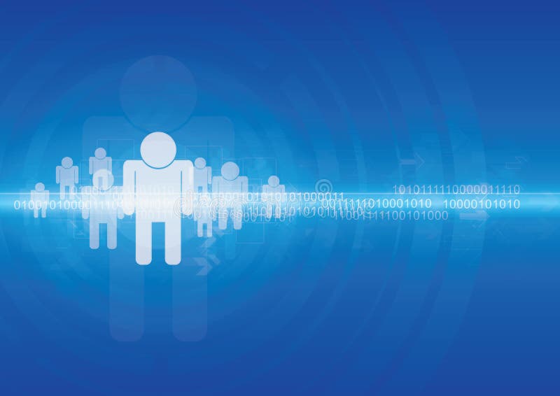 Human Technology Background Stock Vector - Illustration of automation ...