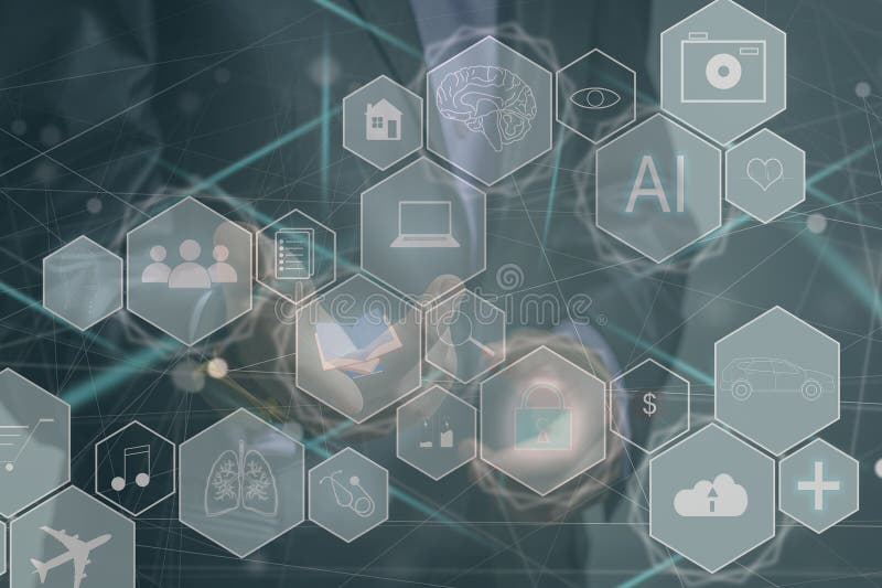 Human and Technology Concept. AI (Artificial Intelligence ...