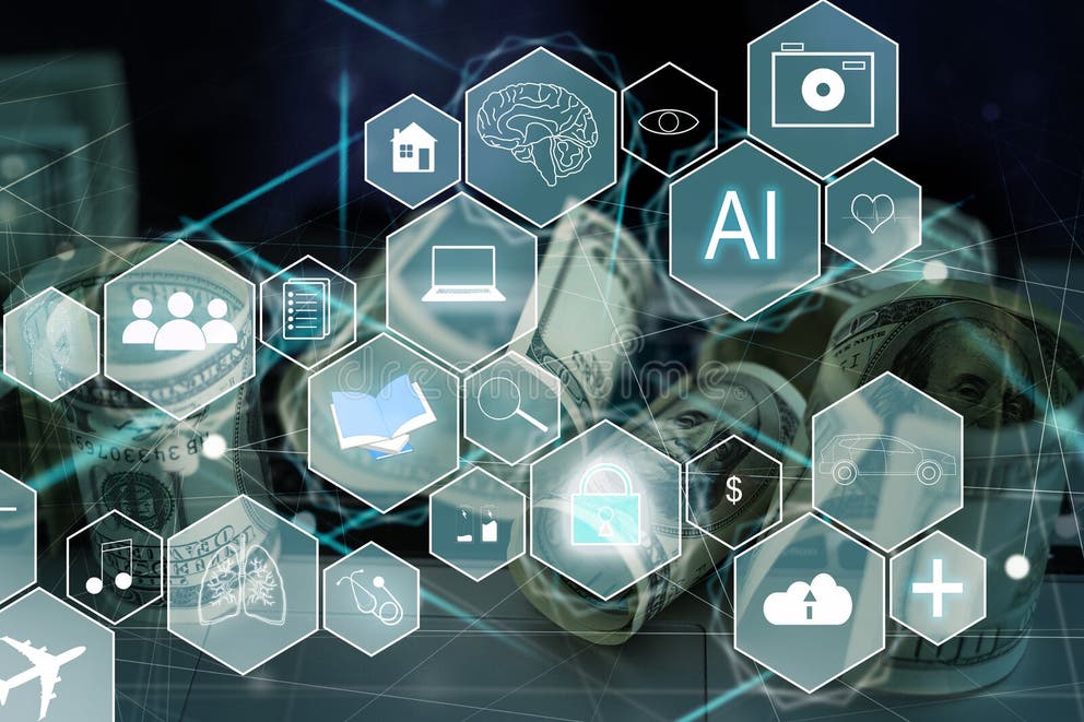 Human and Technology Concept. AI (Artificial Intelligence ...