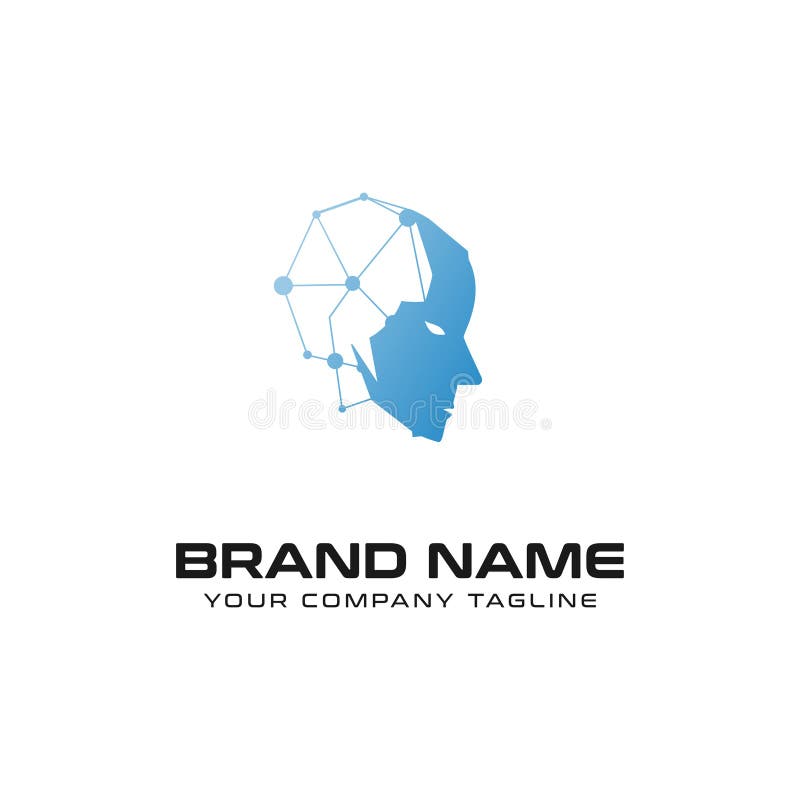 Human Head Technology Logo Design Modern Vector Template Stock Vector ...