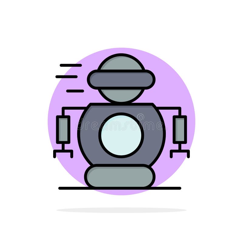 Human, Technology, Robotic, Robot Abstract Circle Background Flat Color ...