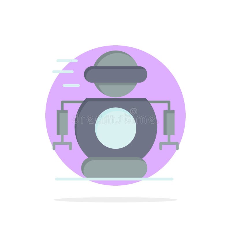 Human, Technology, Robotic, Robot Abstract Circle Background Flat Color ...