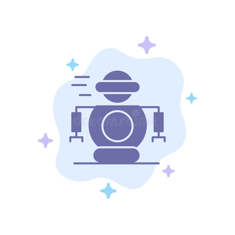Human, Technology, Robotic, Robot Blue Icon on Abstract Cloud ...