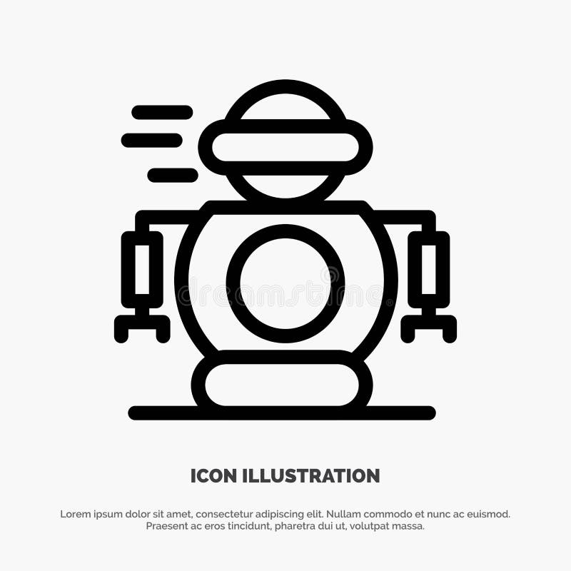Human, Technology, Robotic, Robot Line Icon Vector Stock Vector ...